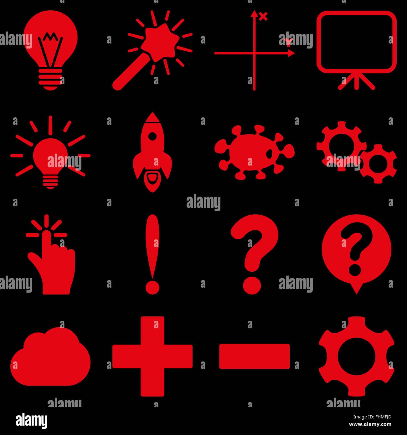 Basic science and knowledge icons Stock Photo - Alamy