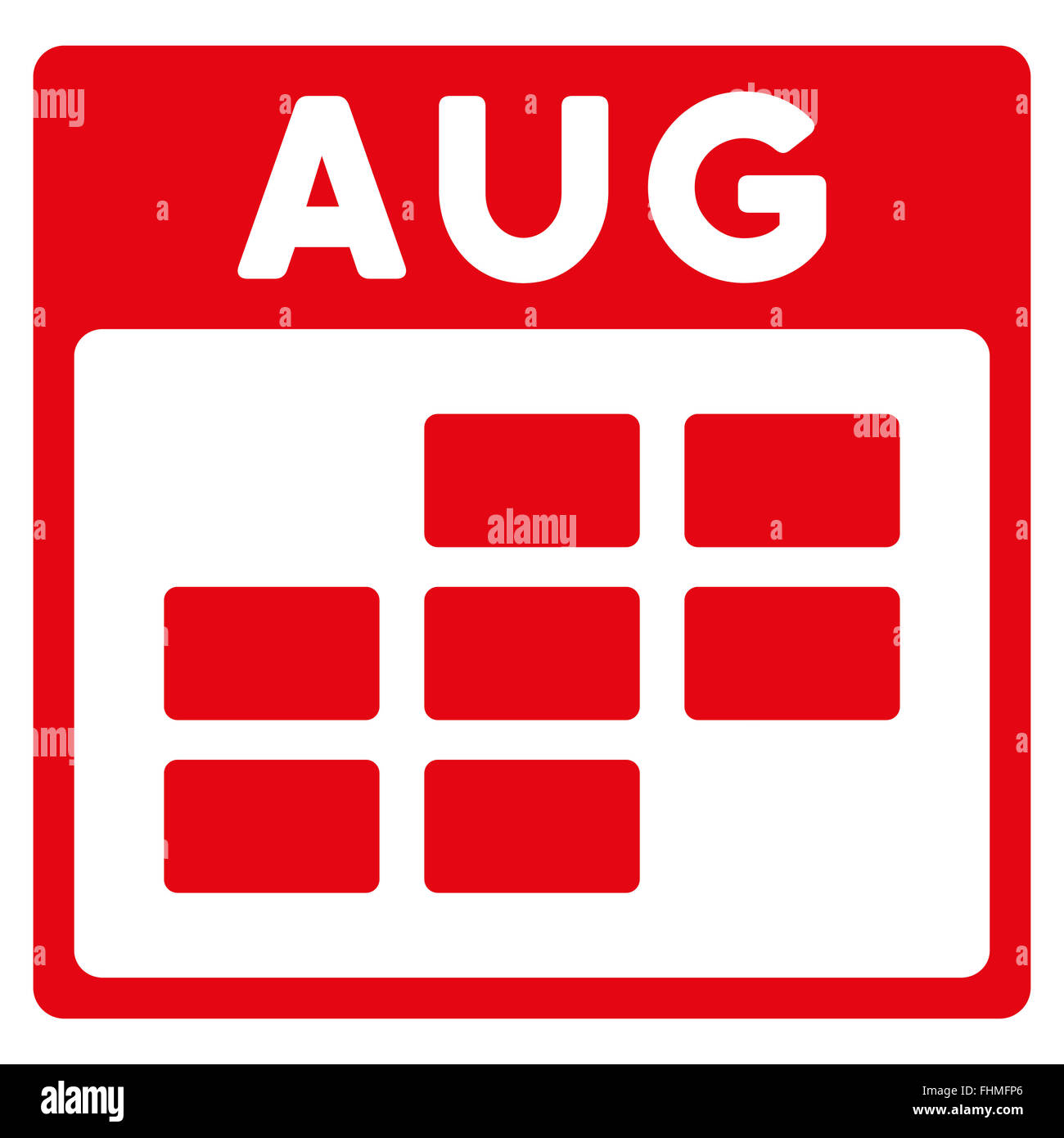 August Flat Icon Stock Photo - Alamy