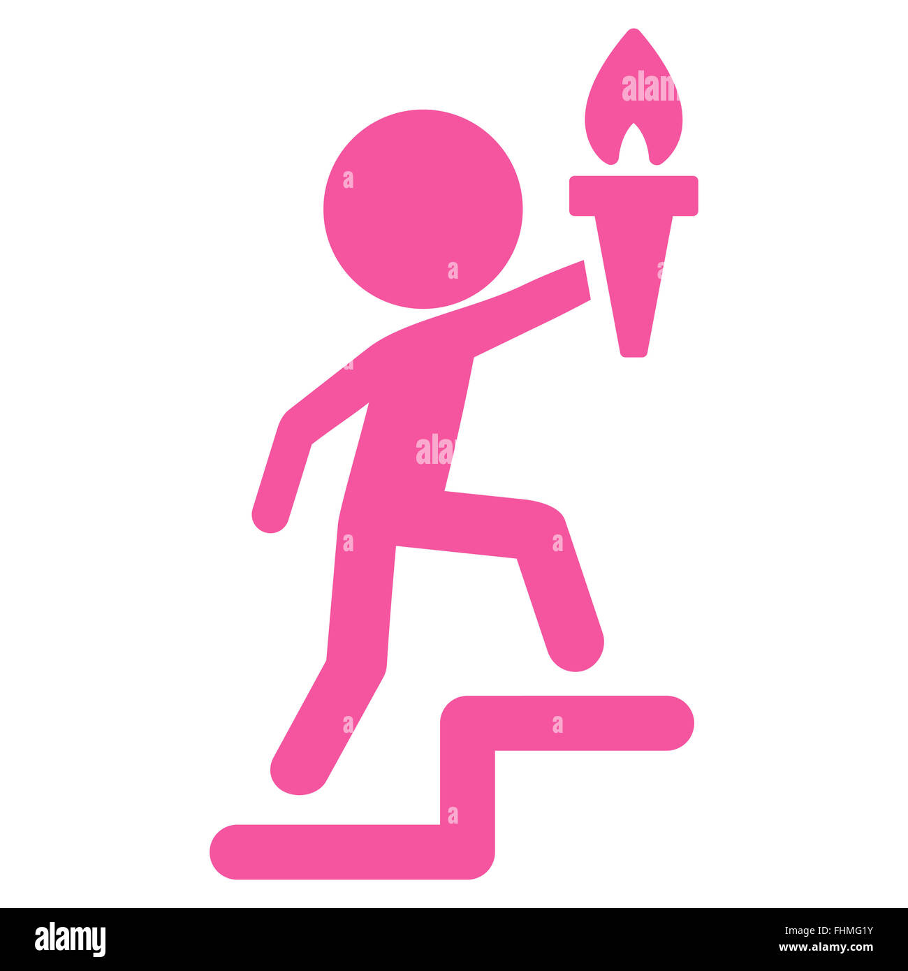 Human Profile Leader Icon Stock Photo - Alamy