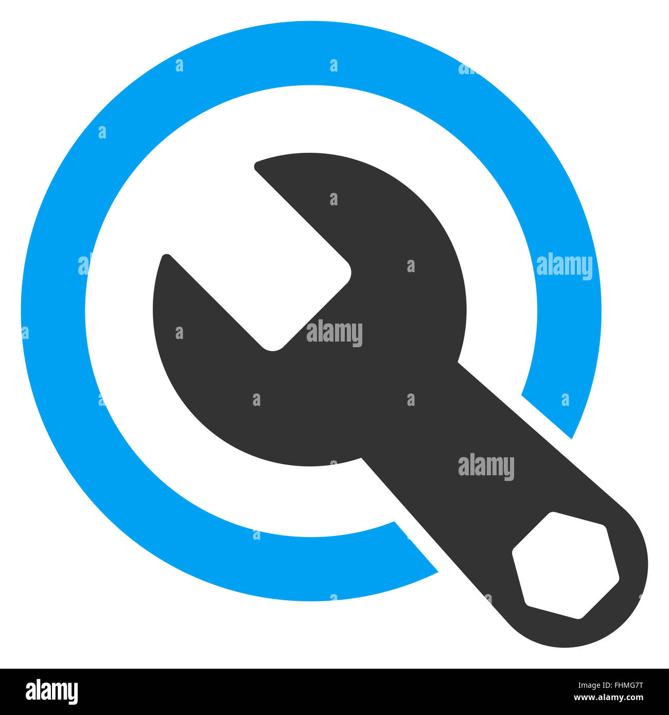Rounded Wrench Icon Stock Photo - Alamy