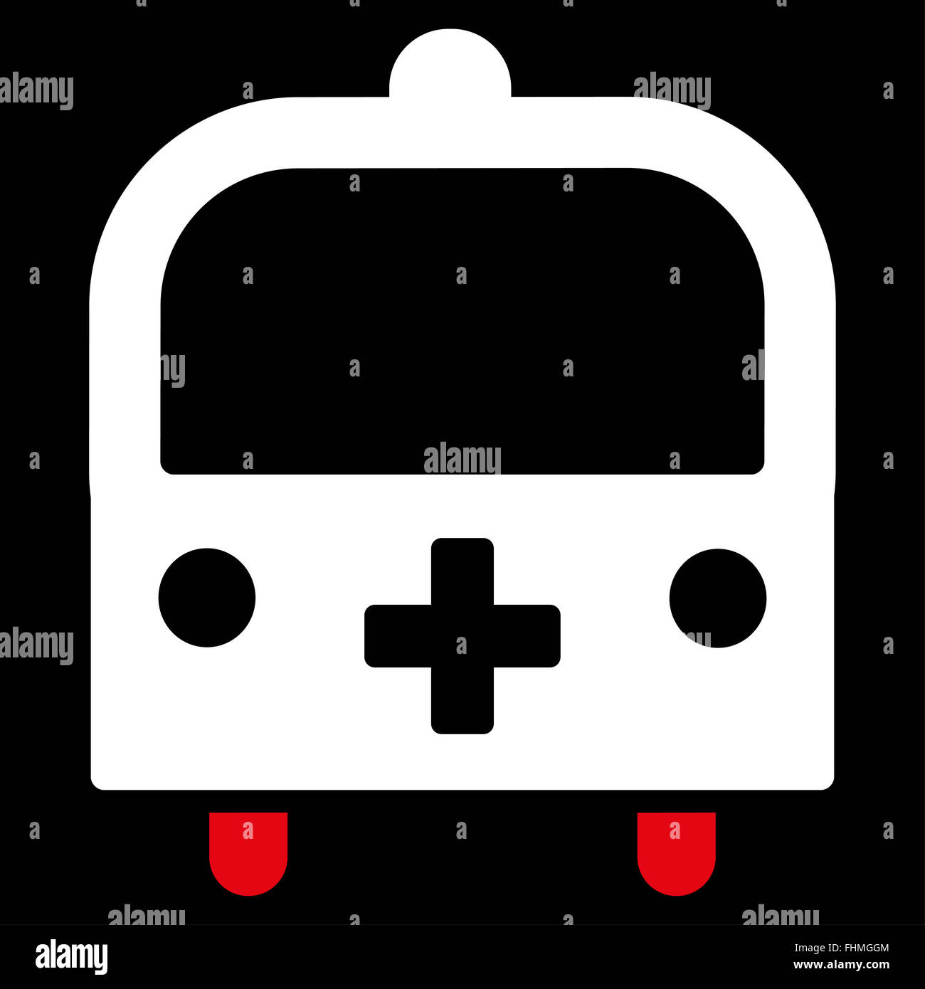 Medical Bus Icon Stock Photo - Alamy