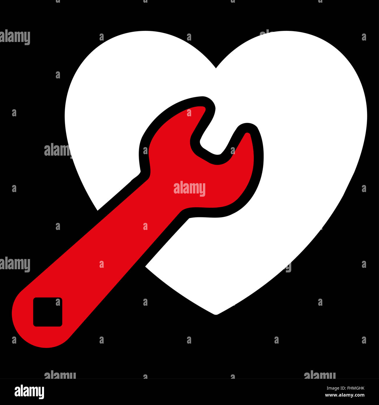 Heart Repair Icon Stock Photo - Alamy