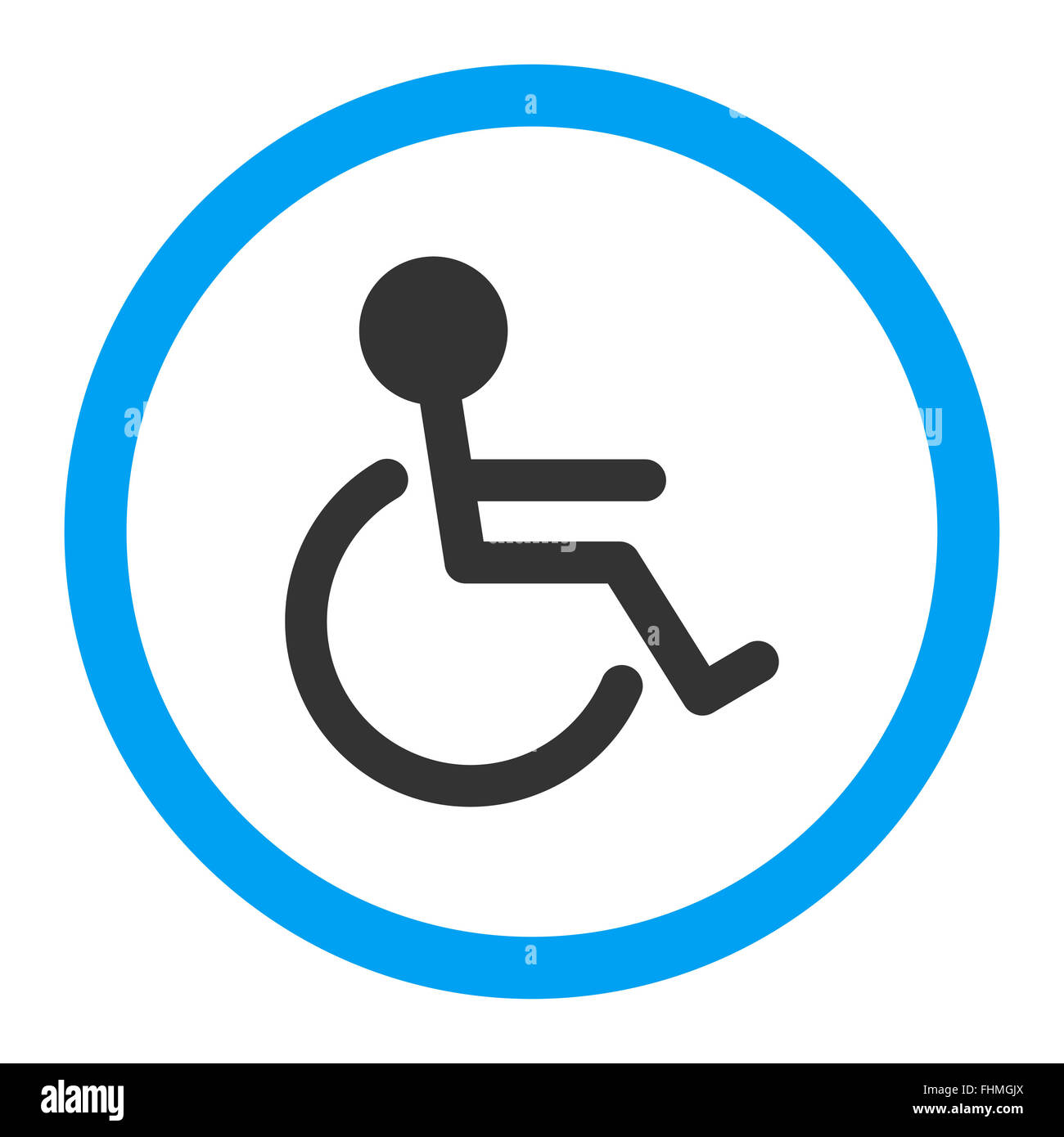 Blue circle disabled disability wheelchair Cut Out Stock Images ...