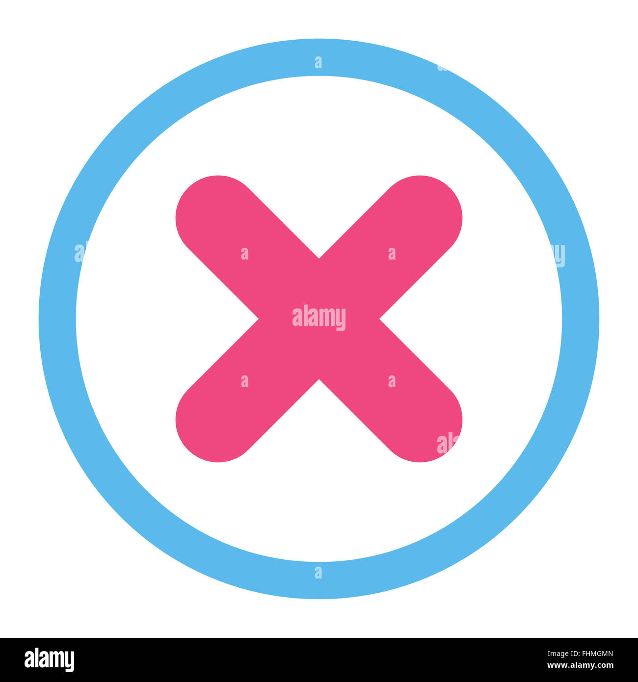 Cancel flat pink and blue colors rounded vector icon Stock Photo - Alamy