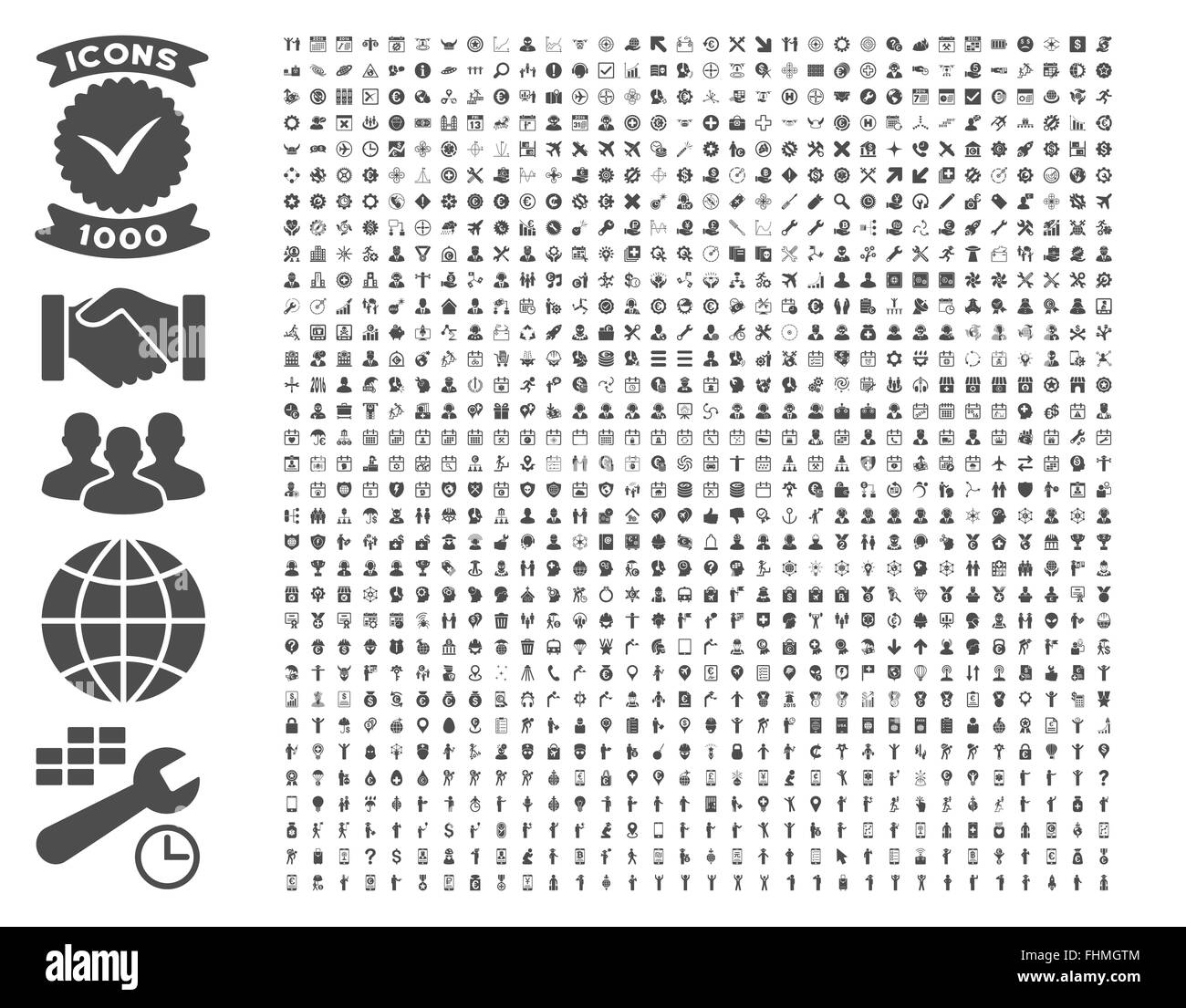 Collection of 1000 flat vector icons Stock Photo - Alamy