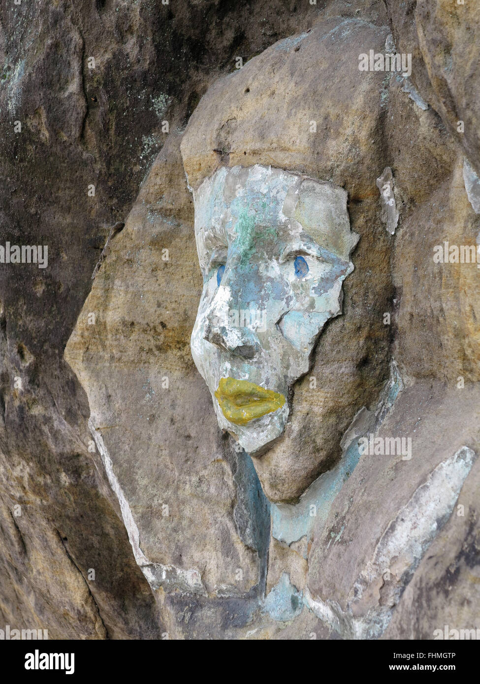 Rock relief - the face of the Sphinx Stock Photo - Alamy