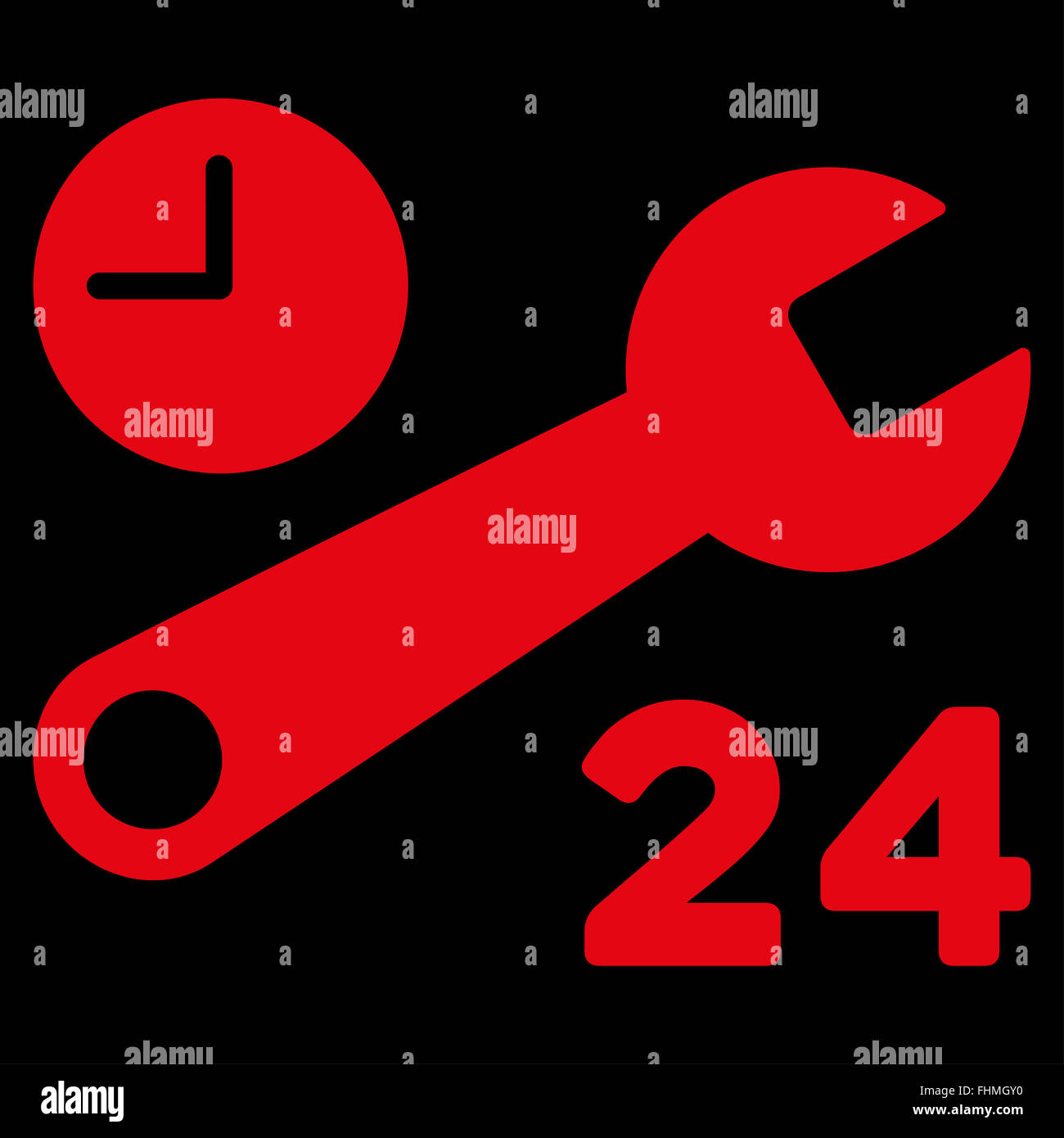 Service Hours Icon Stock Photo - Alamy