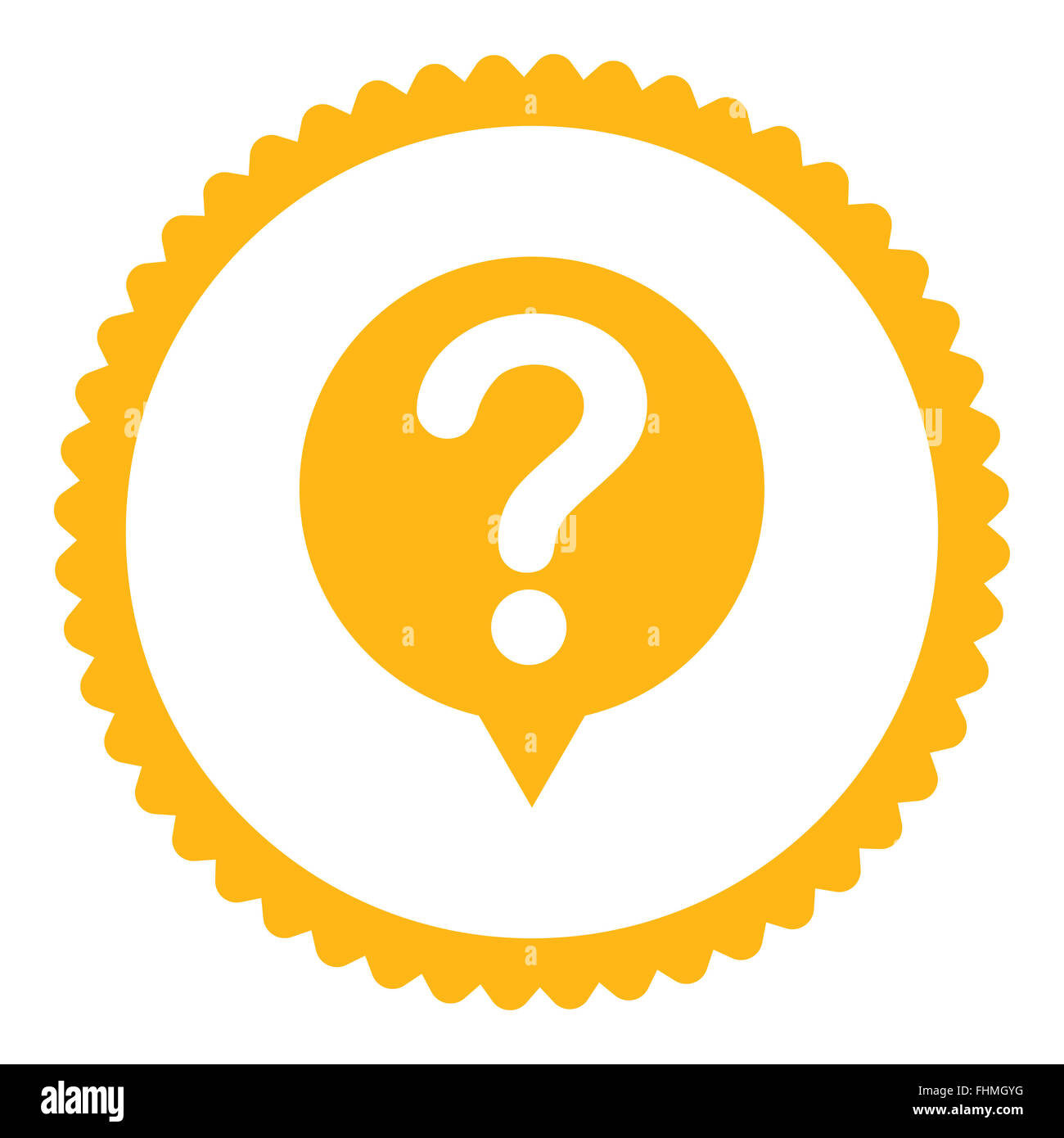 Status flat yellow color round stamp icon Stock Photo - Alamy