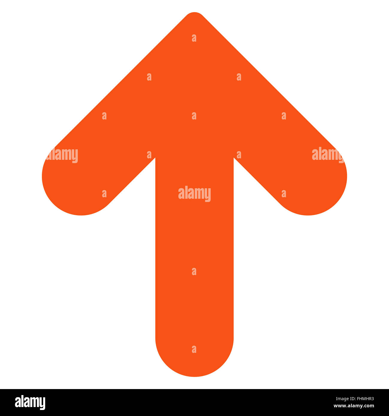Arrow Up flat orange color icon Stock Photo - Alamy