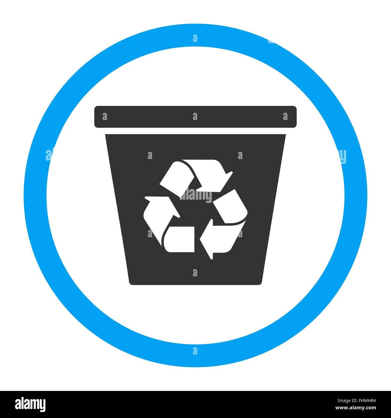 Recycle Bin Rounded Vector Icon Stock Photo - Alamy
