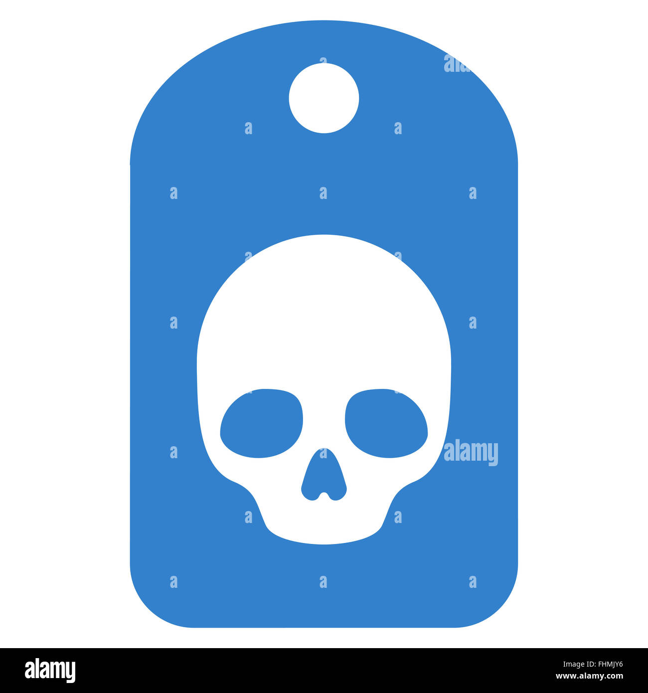 Skull Label Icon Stock Photo - Alamy