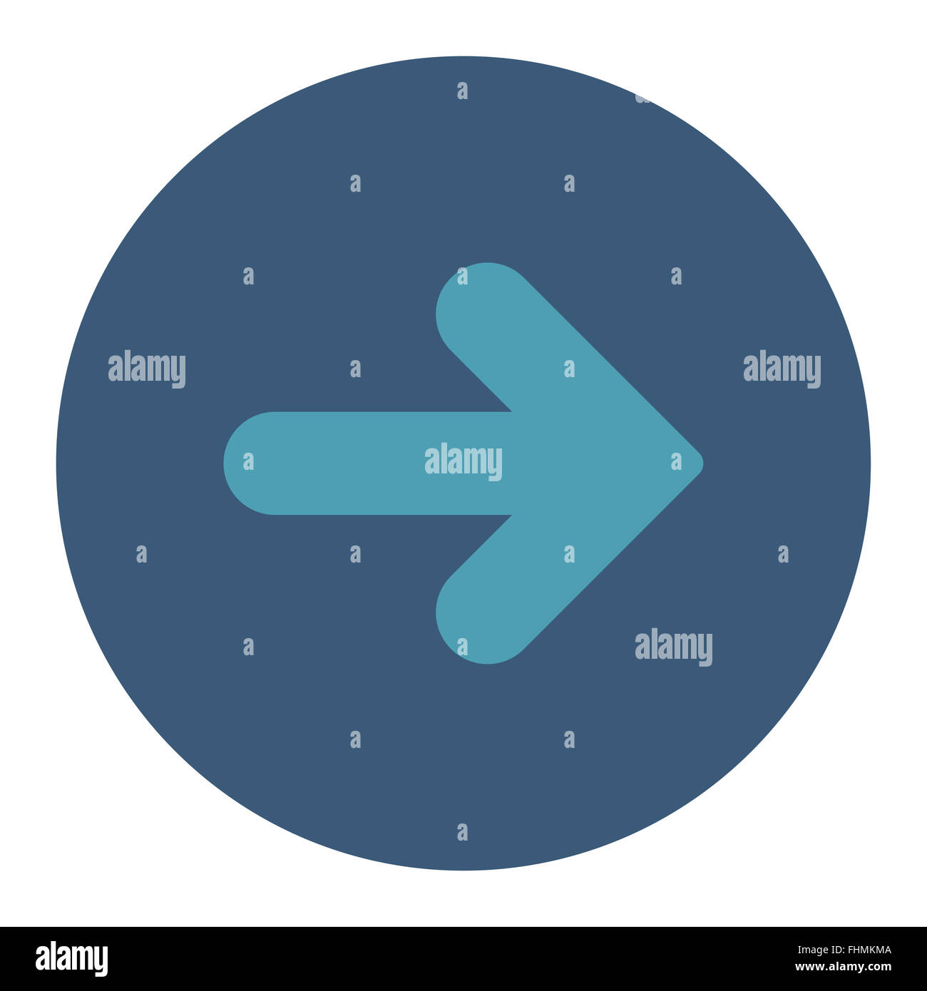 Arrow Right flat cyan and blue colors round button Stock Photo - Alamy