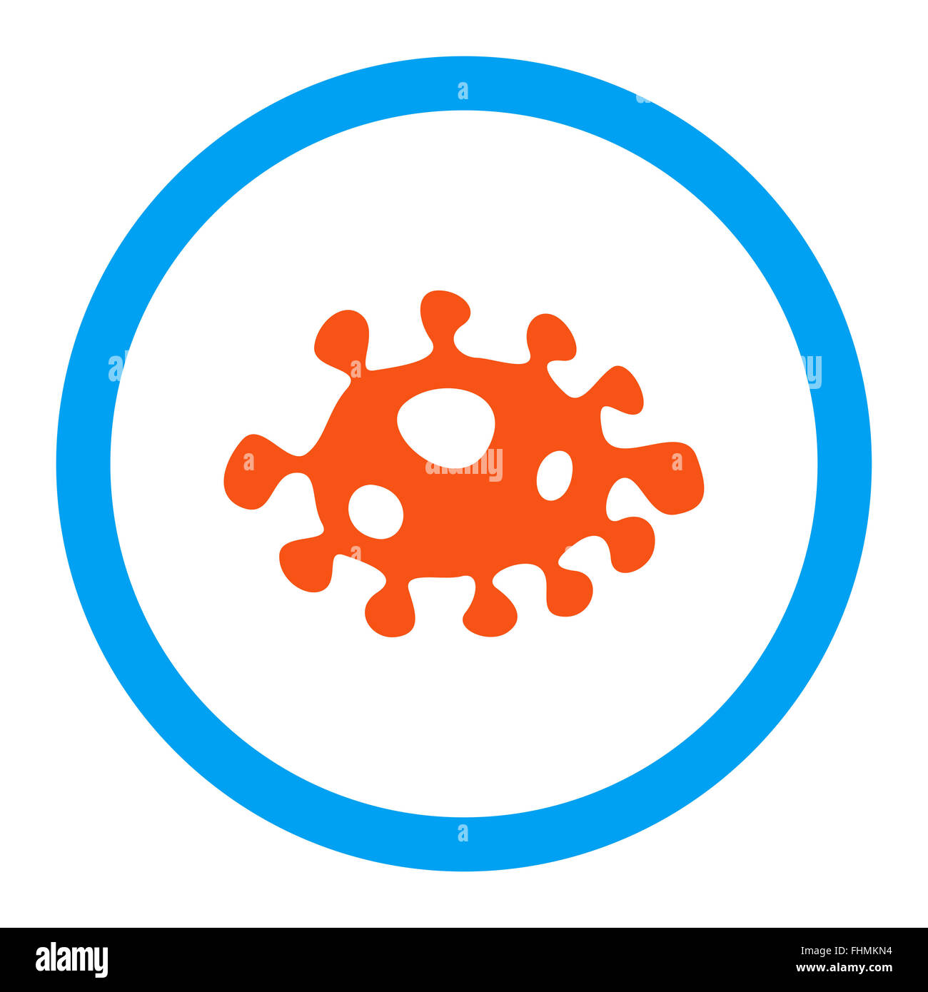 Bacteria Rounded Glyph Icon Stock Photo - Alamy