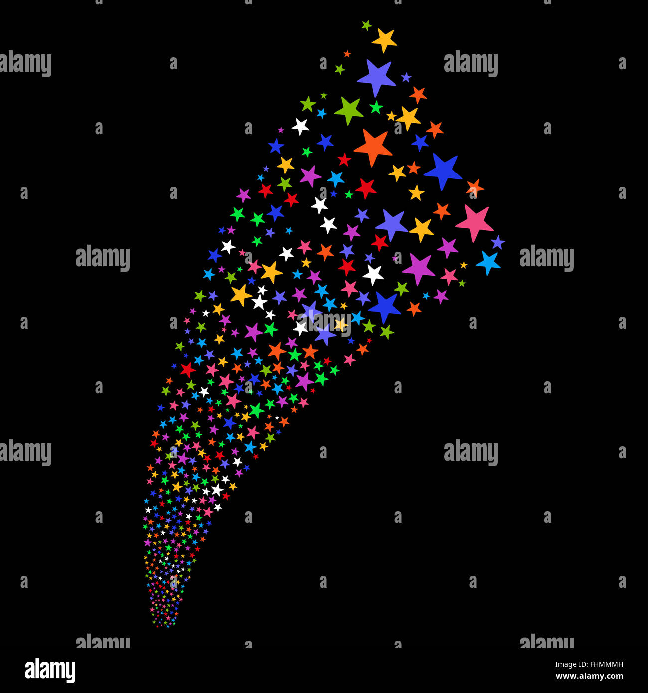 Pyrotechnic Star Salute Stream Stock Photo - Alamy