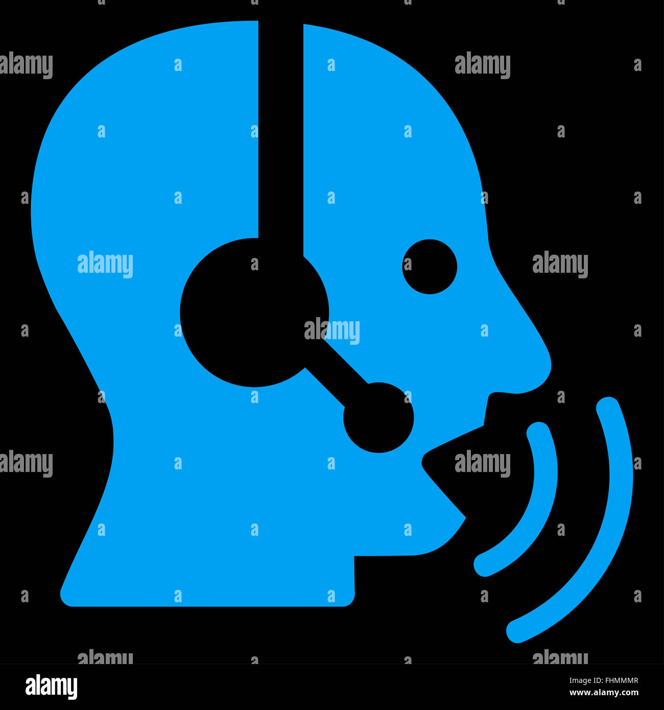 Operator Signal Flat Icon Stock Photo - Alamy
