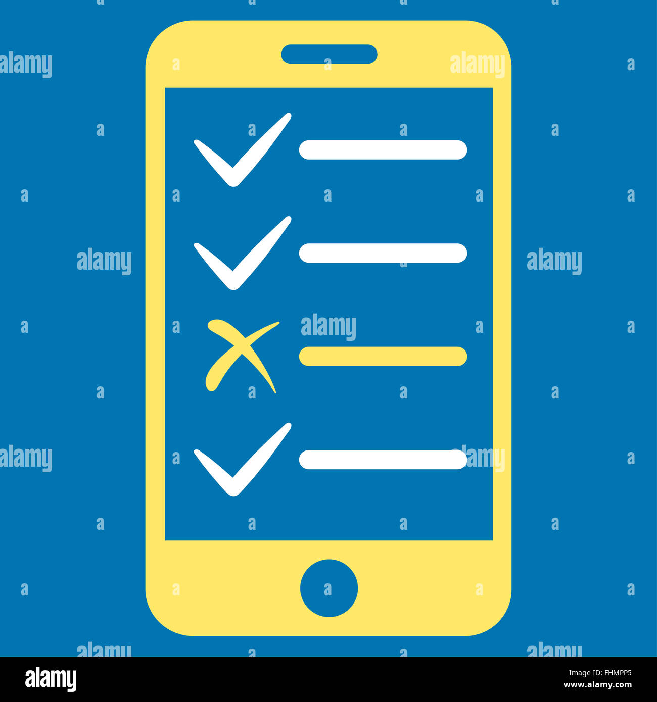 Mobile Test Icon Stock Photo - Alamy