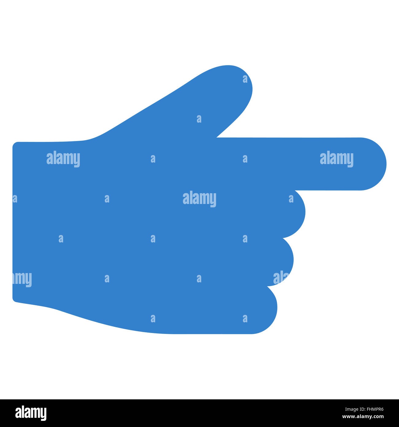 Index Finger flat cobalt color icon Stock Photo - Alamy