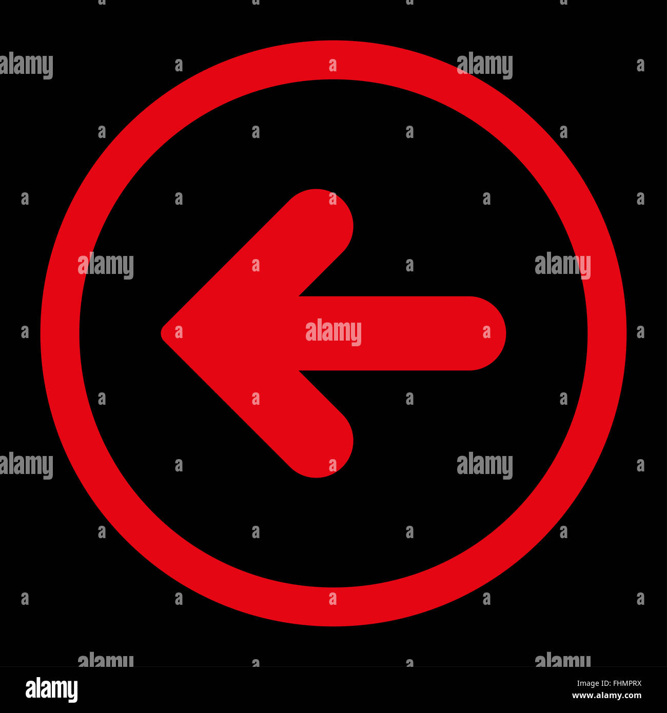 Arrow left flat red color hi-res stock photography and images - Alamy
