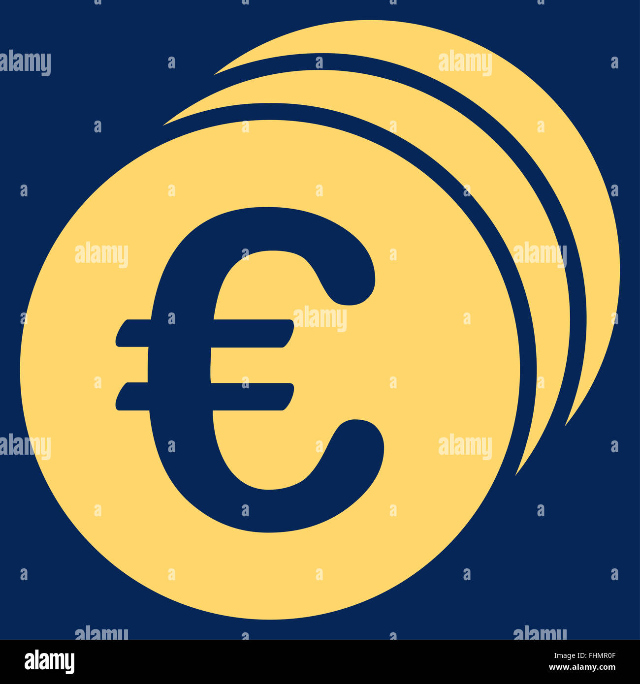 Euro Coins Icon Stock Photo - Alamy