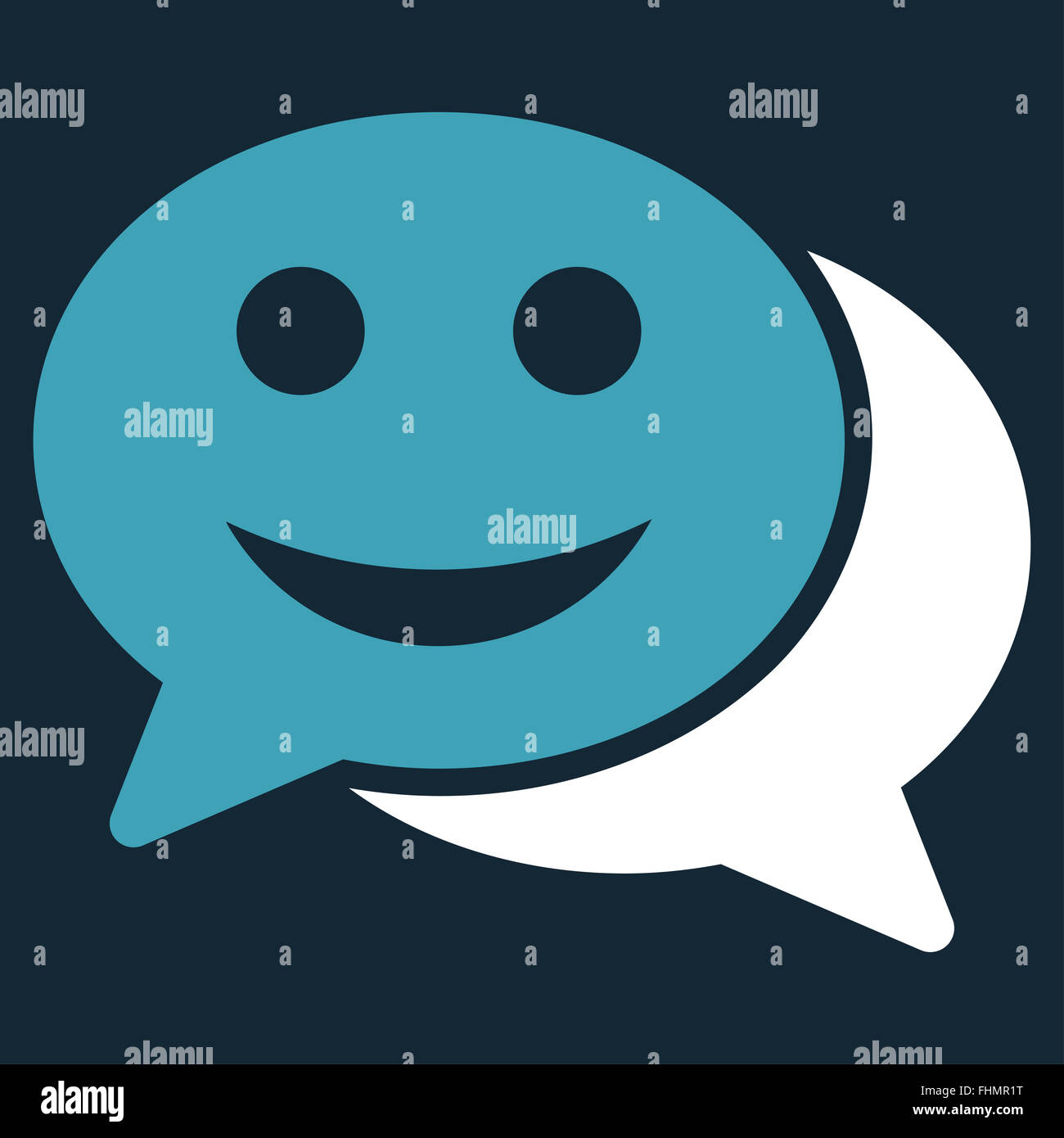 Happy Chat Icon Stock Photo - Alamy