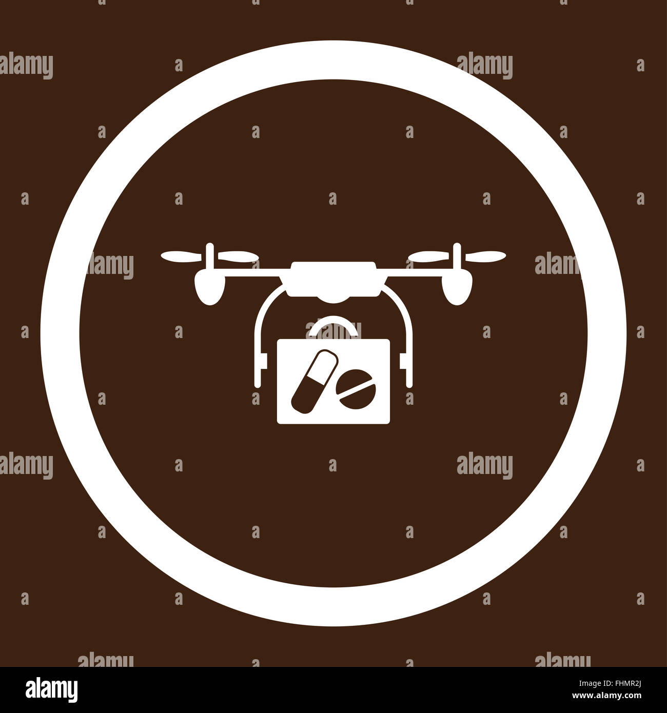 Medical Drone Shipment Rounded Vector Icon Stock Photo - Alamy