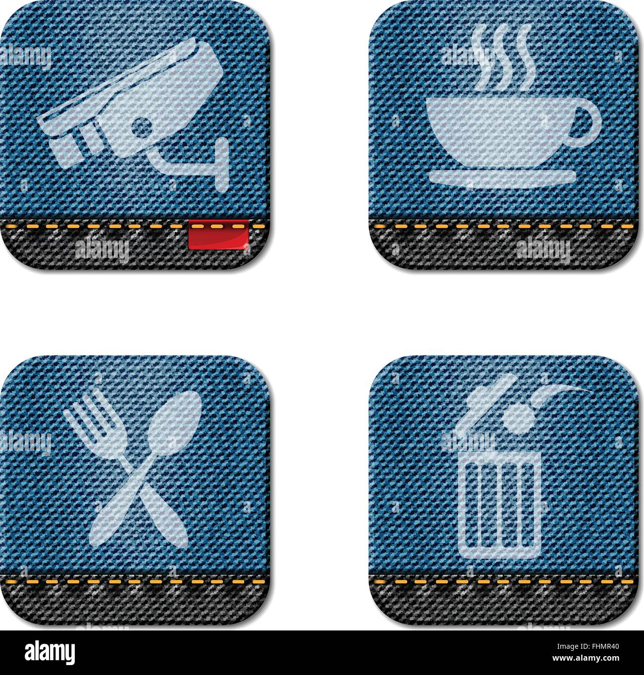 Information denim style icons Stock Vector Image & Art - Alamy