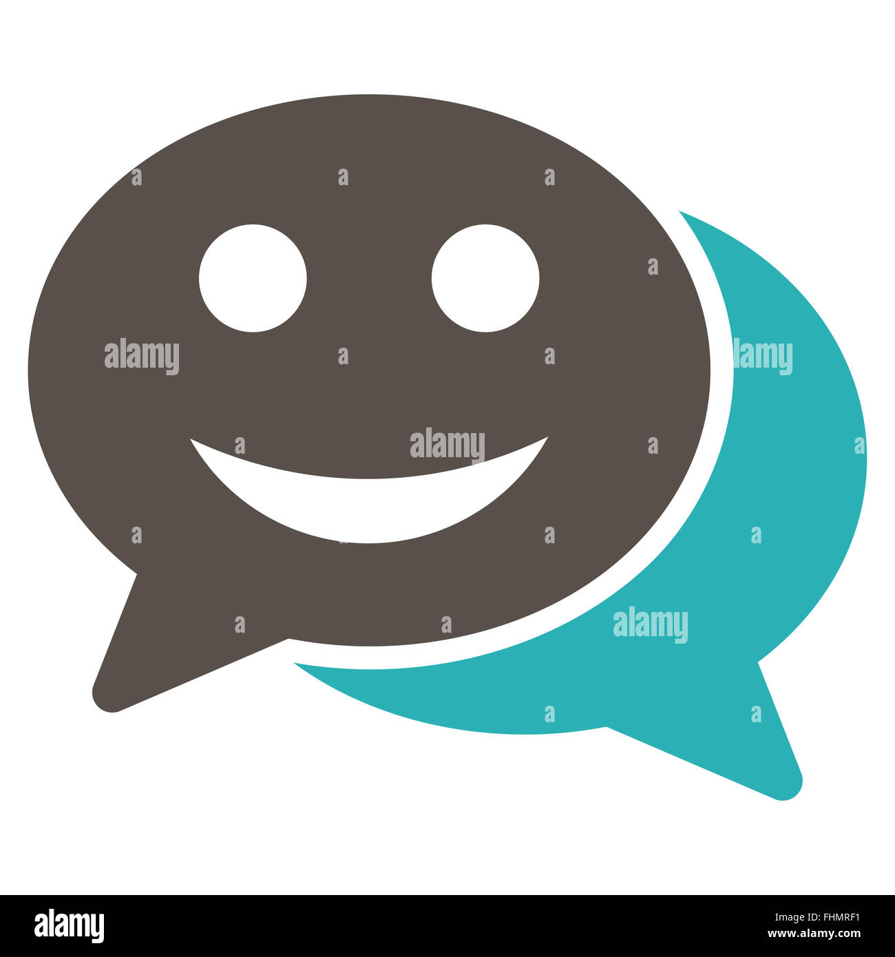 Happy Chat Icon Stock Photo - Alamy