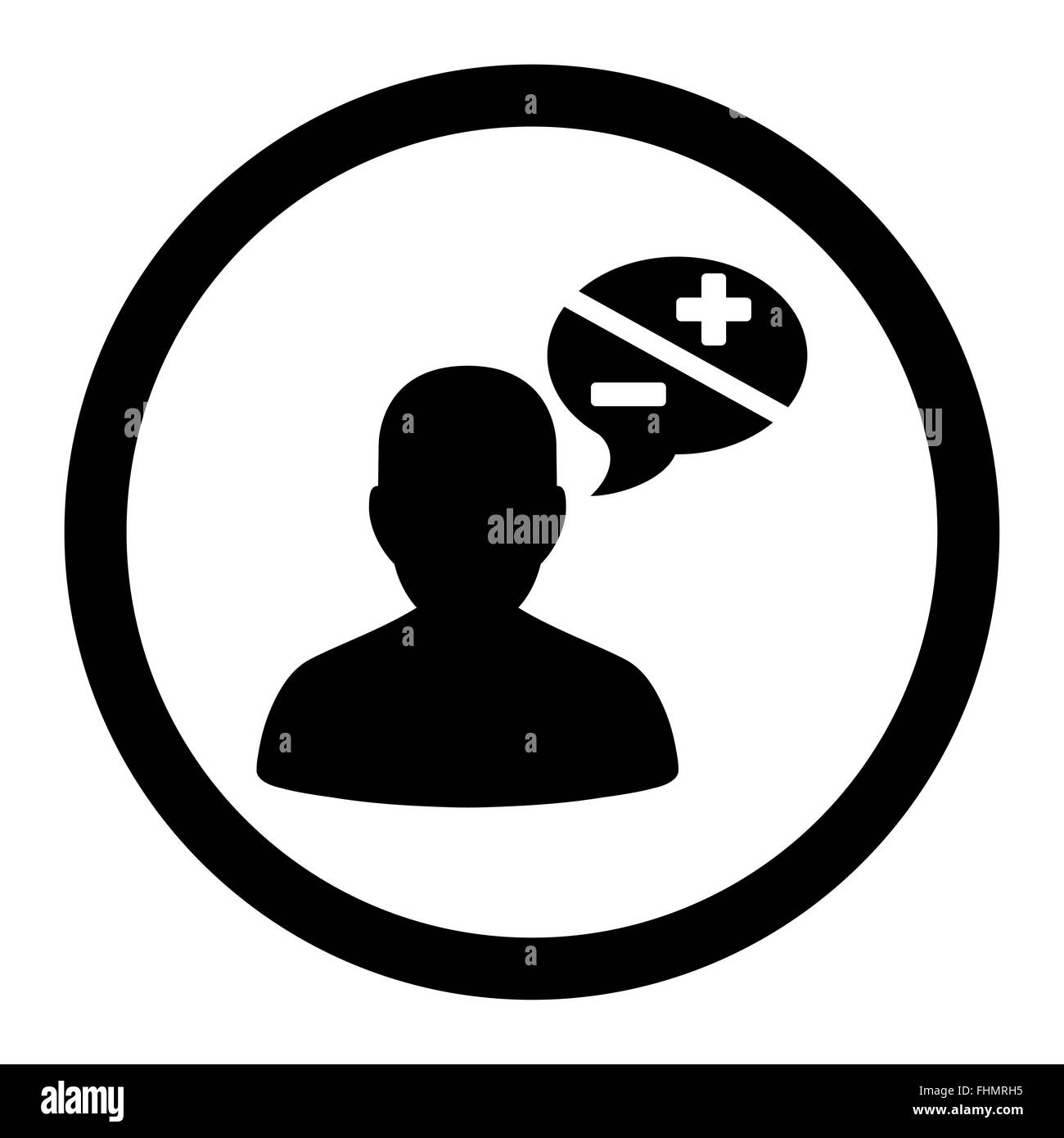 Arguments flat black color rounded vector icon Stock Photo - Alamy