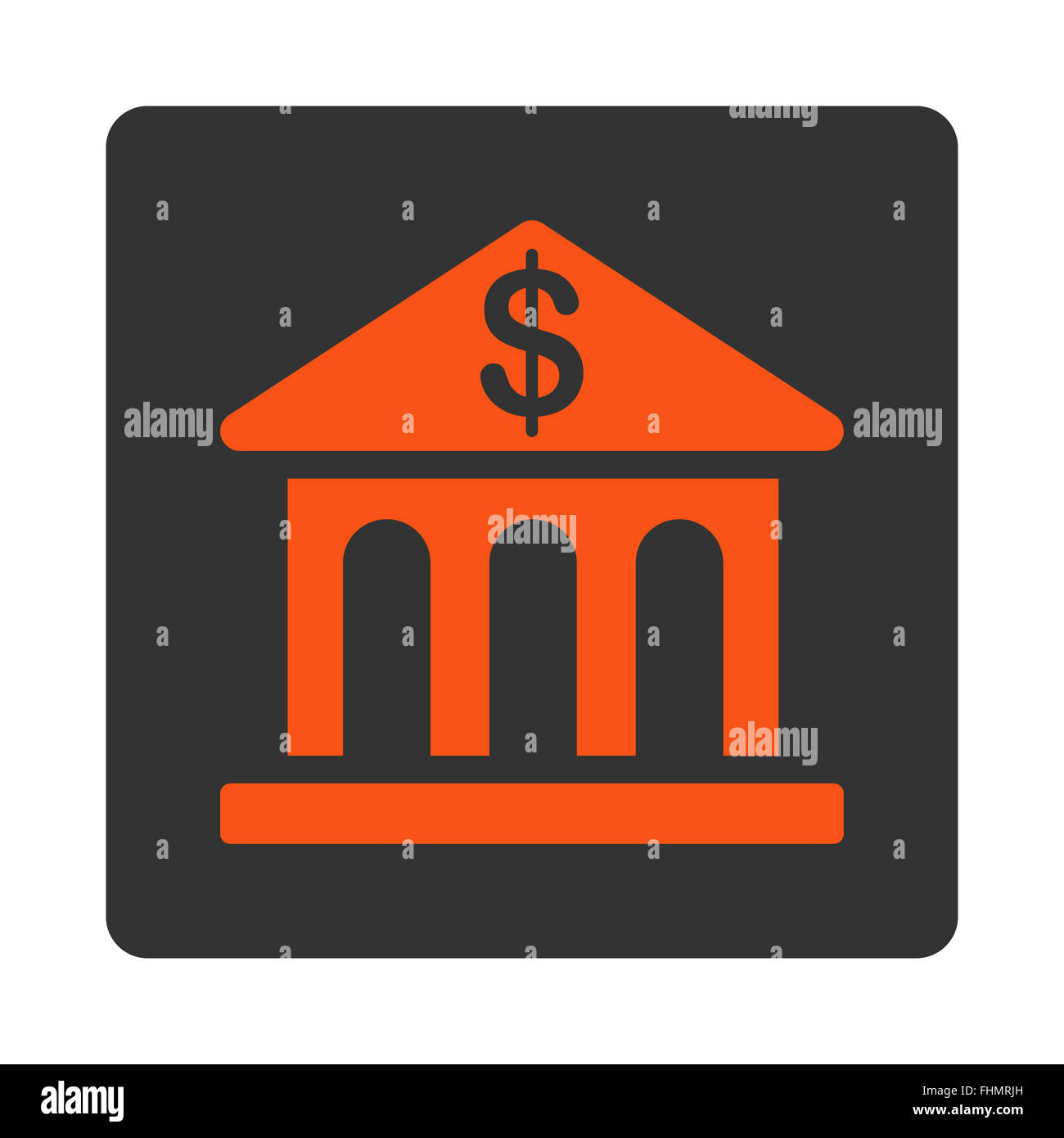 Bank Building Icon Stock Photo - Alamy