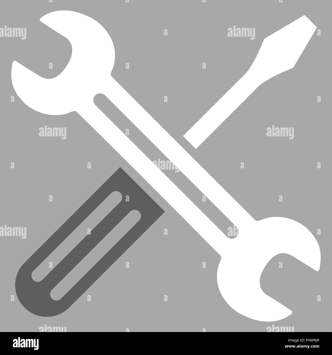 Spanner And Screwdriver Icon Stock Photo - Alamy