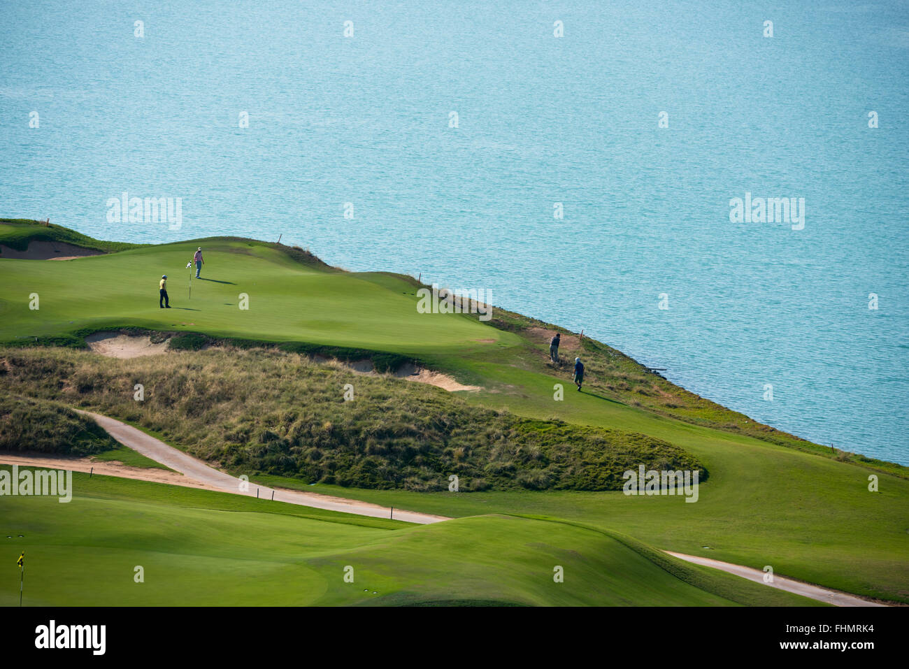 golf resort with the scenery of the sea. summer vacation Stock Photo ...