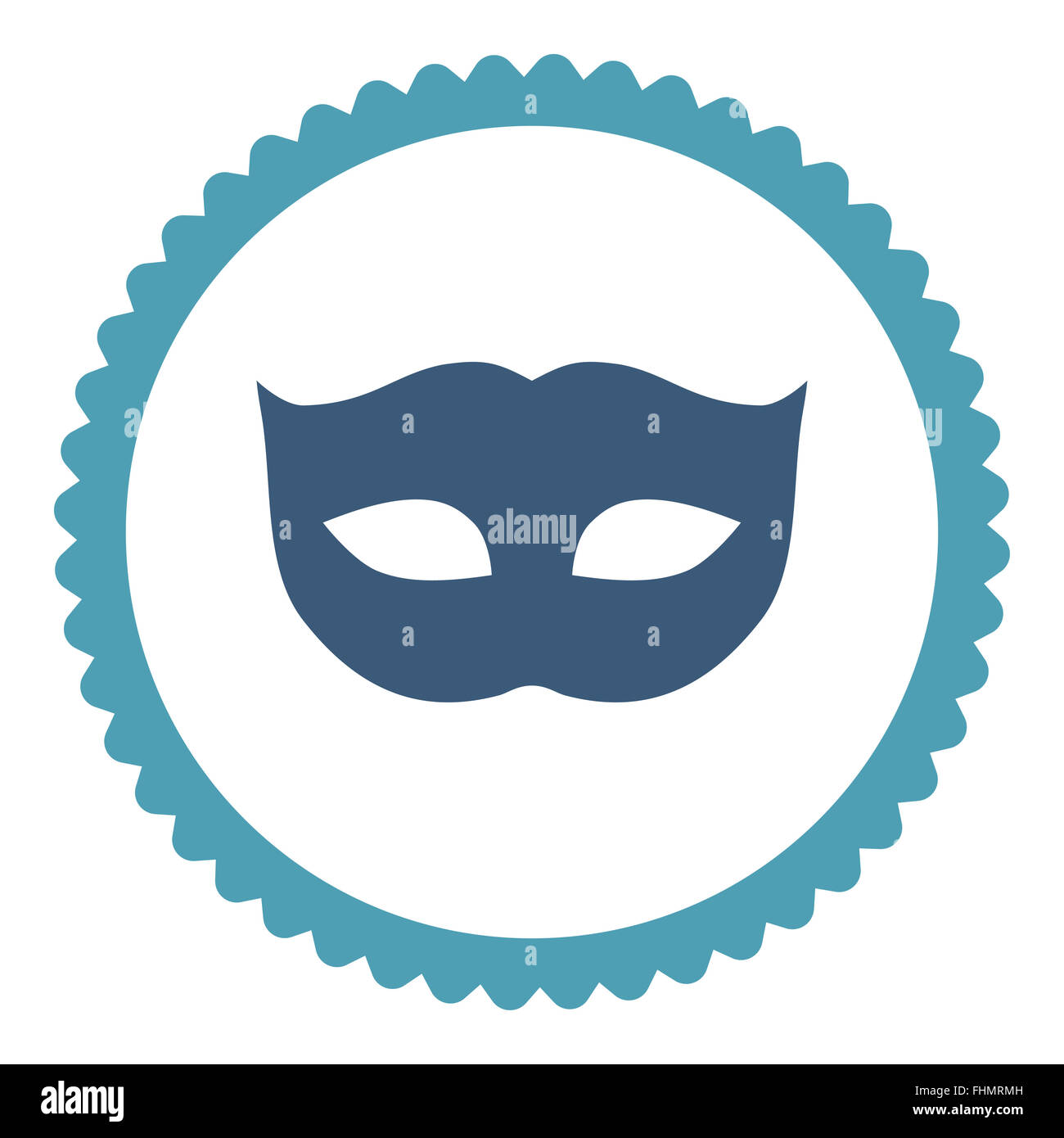 Privacy Mask flat cyan and blue colors round stamp icon Stock Photo - Alamy