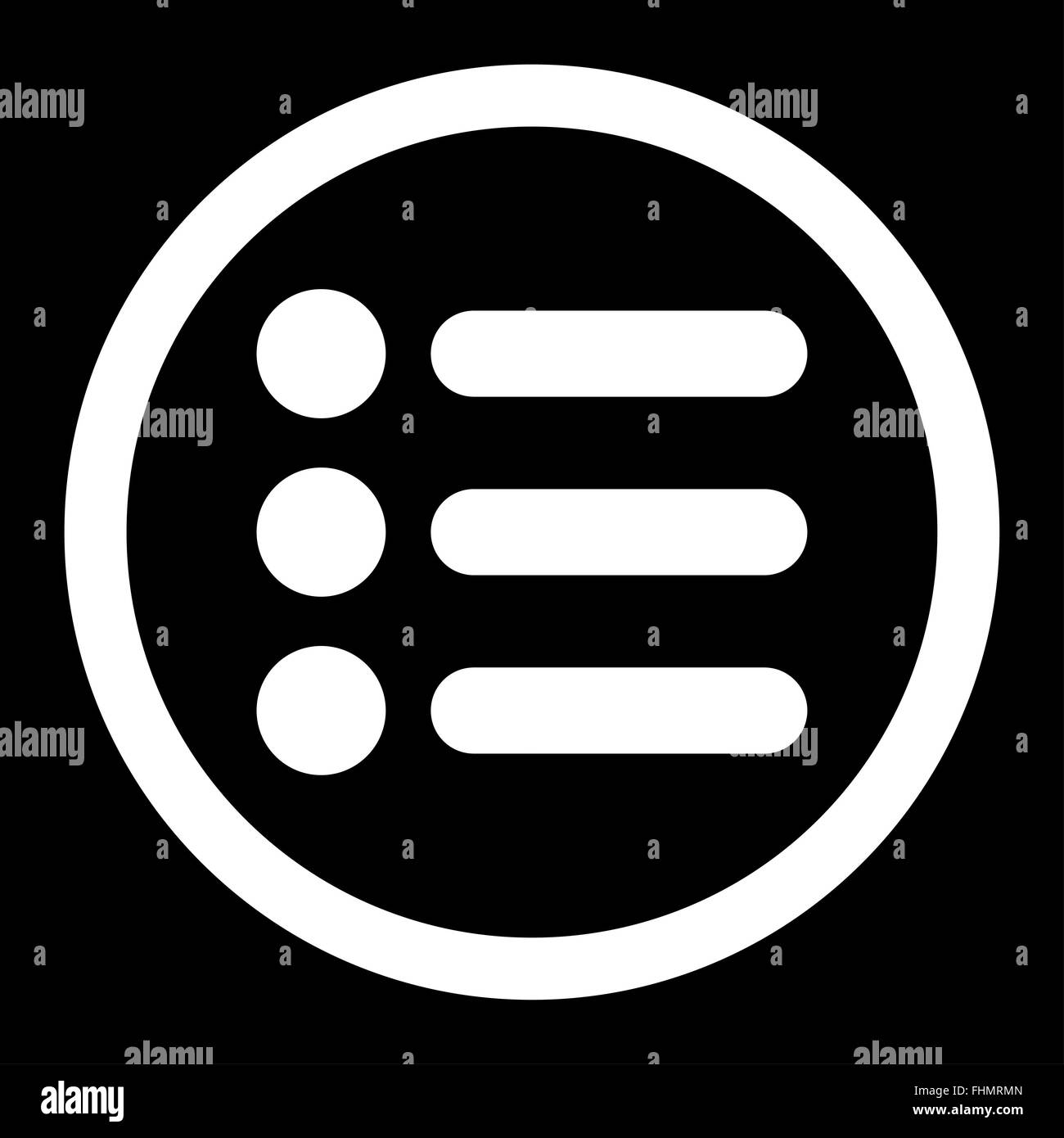 Items flat white color rounded vector icon Stock Photo - Alamy