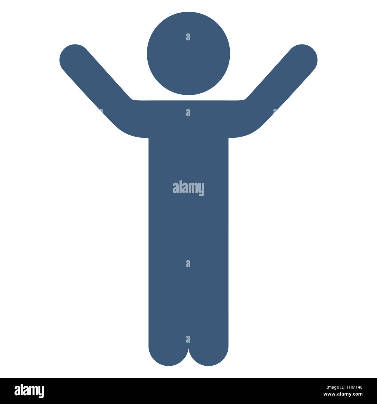 Hands Up Figure Icon Stock Photo - Alamy