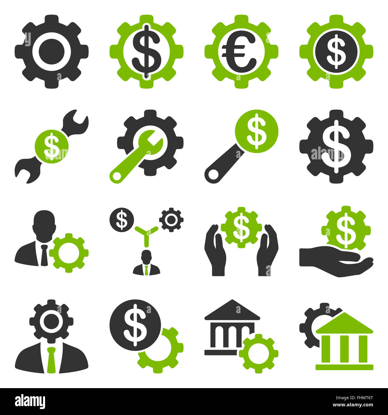 Financial tools and options icon set Stock Photo - Alamy