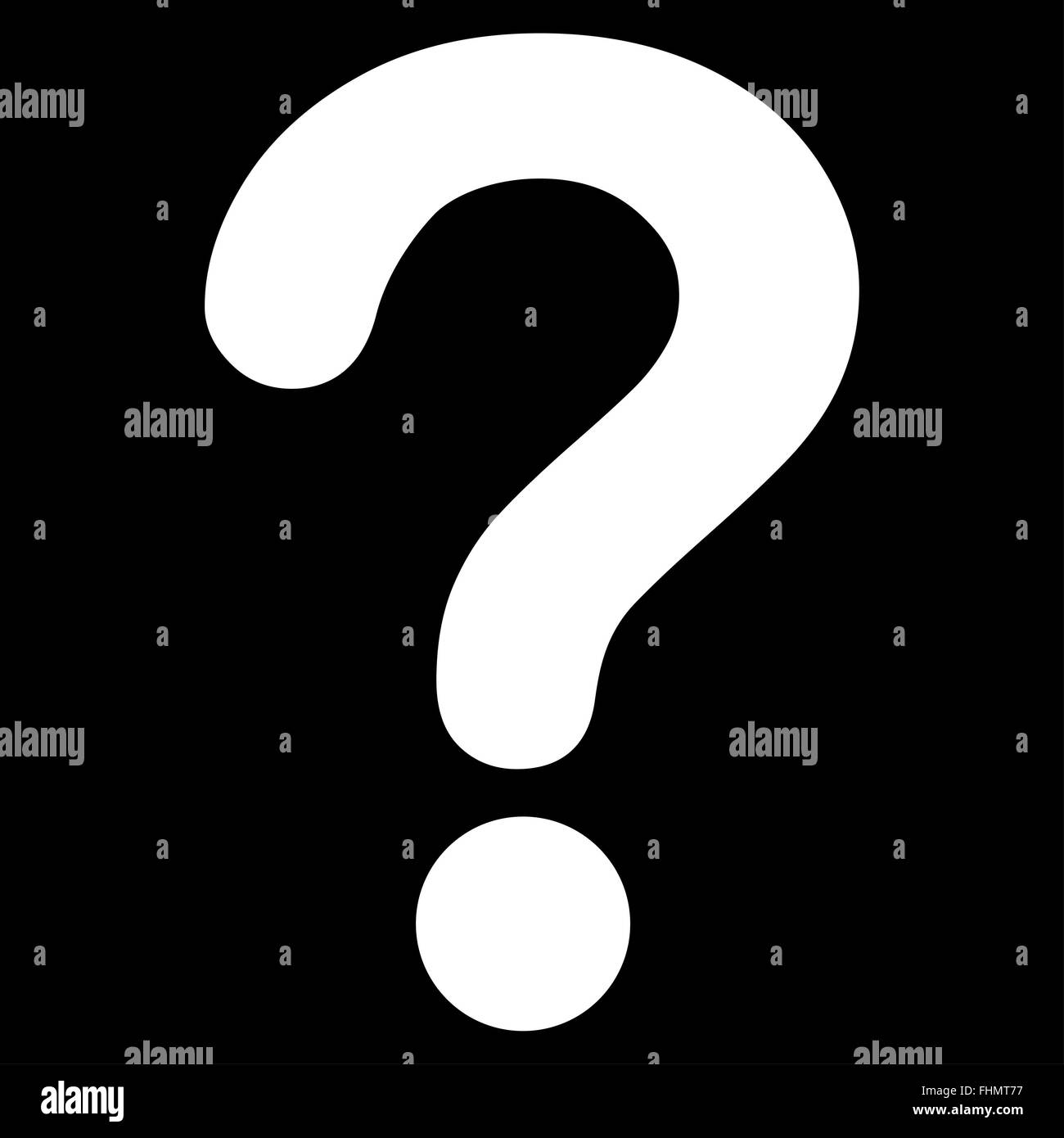 Question flat white color icon Stock Photo - Alamy