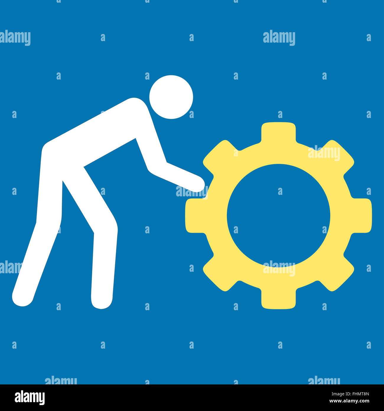 Working Person Icon Stock Photo - Alamy
