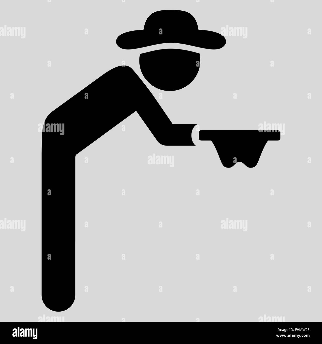 Male Beggar Icon Stock Photo - Alamy