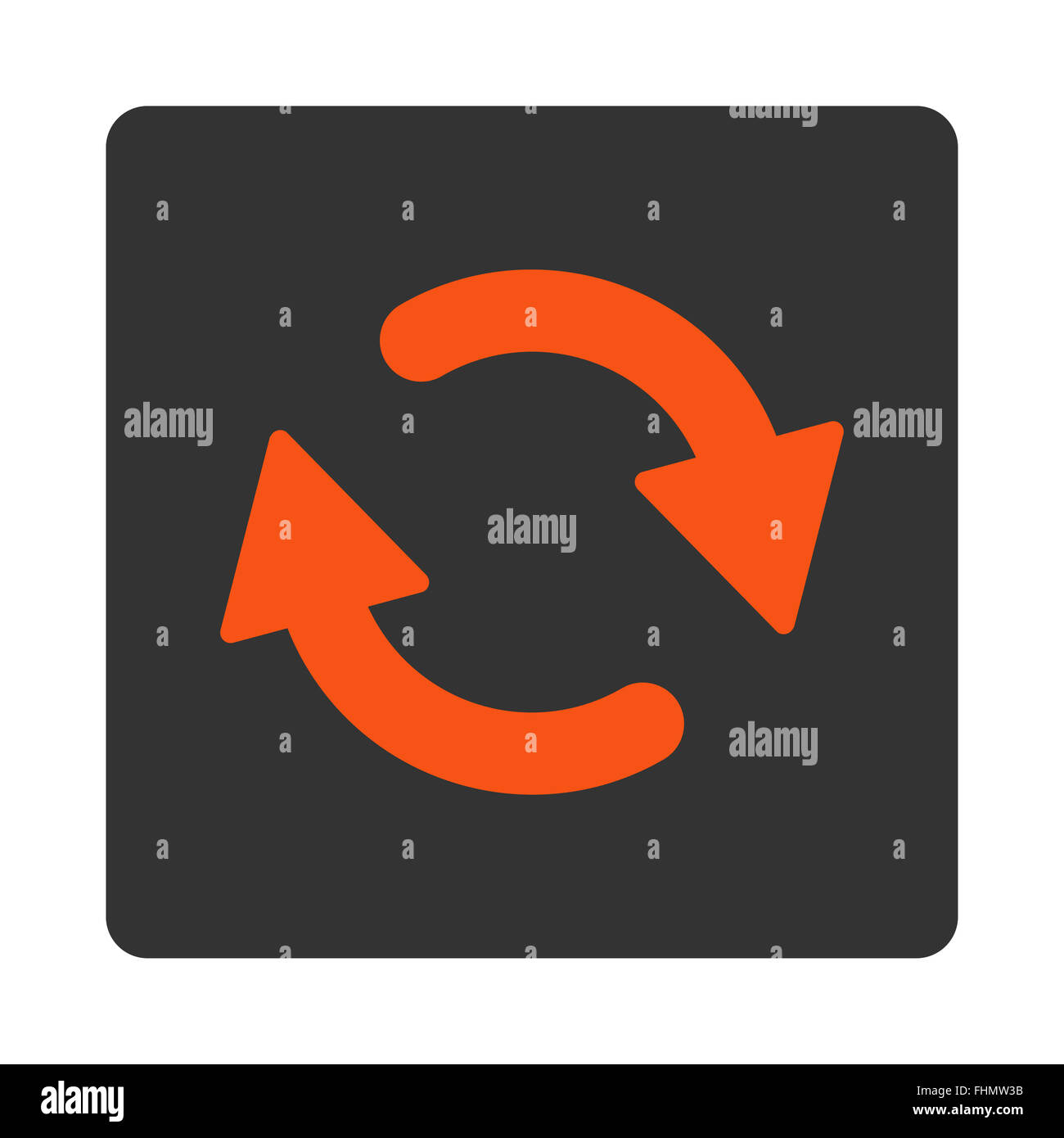 Refresh flat orange and gray colors rounded button Stock Photo - Alamy
