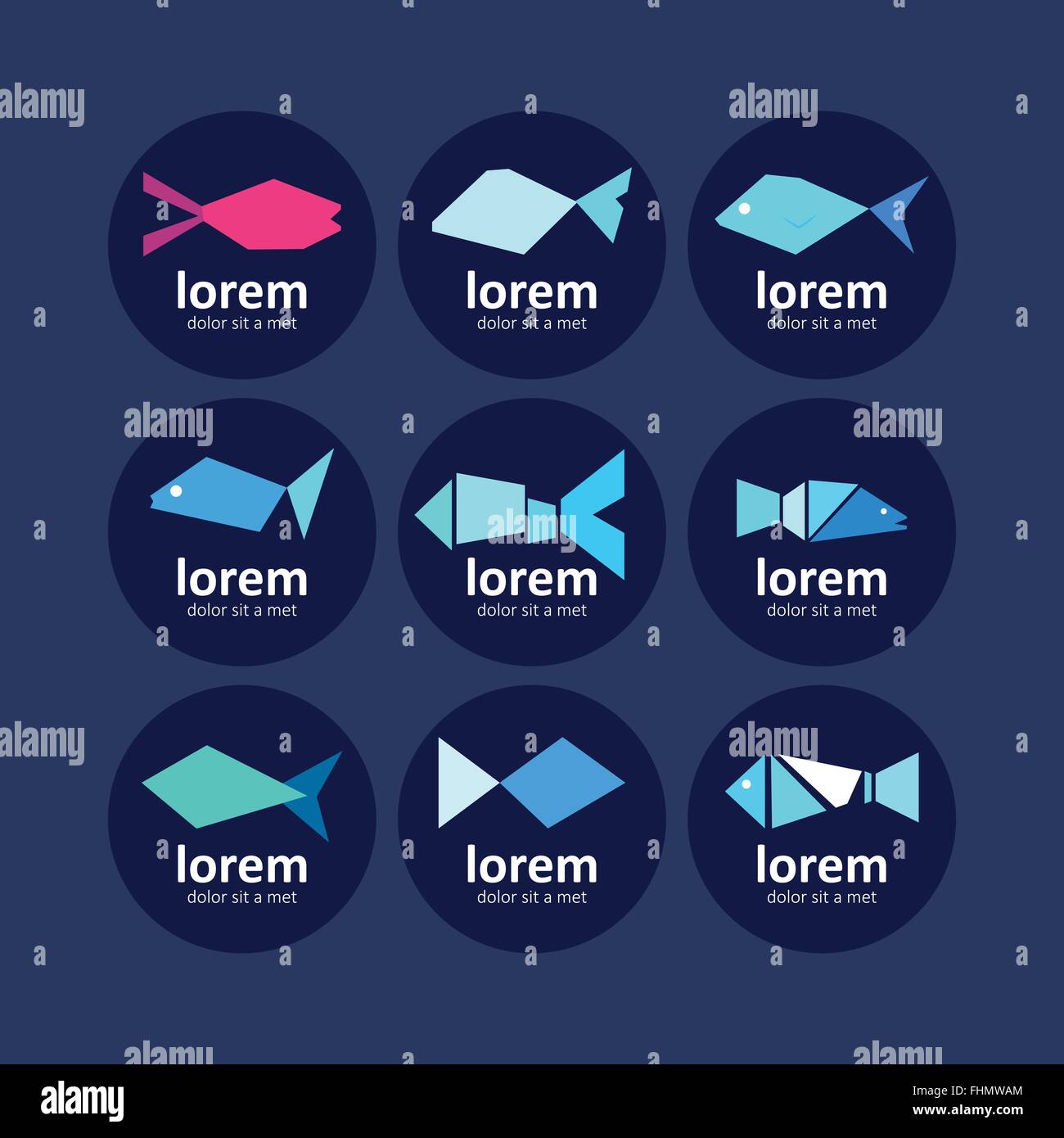 Logo fish Stock Vector Images - Alamy