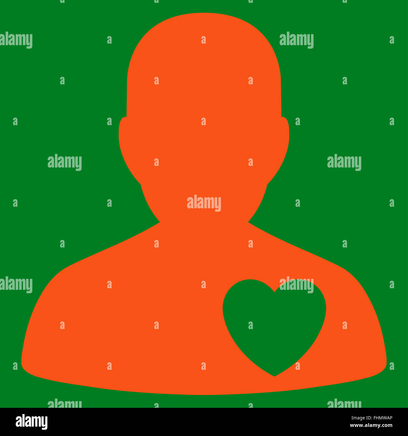 Cardiology Patient Icon Stock Photo - Alamy