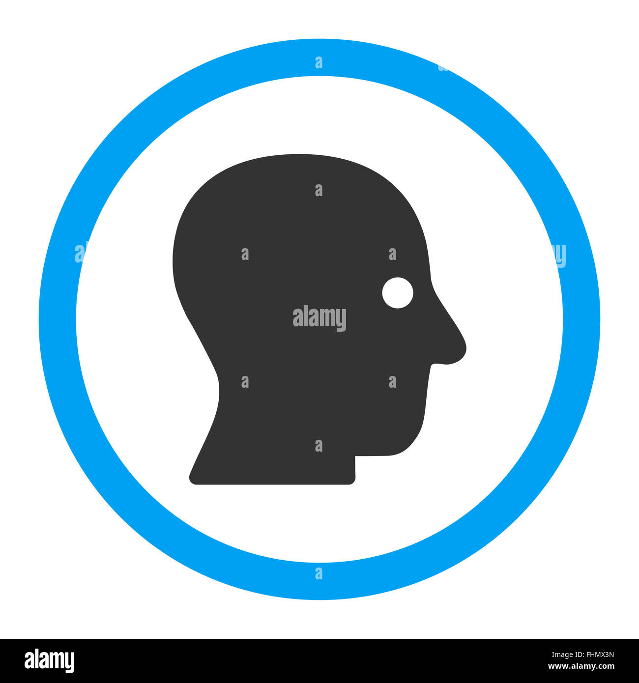 Silent Head Rounded Vector Icon Stock Photo - Alamy