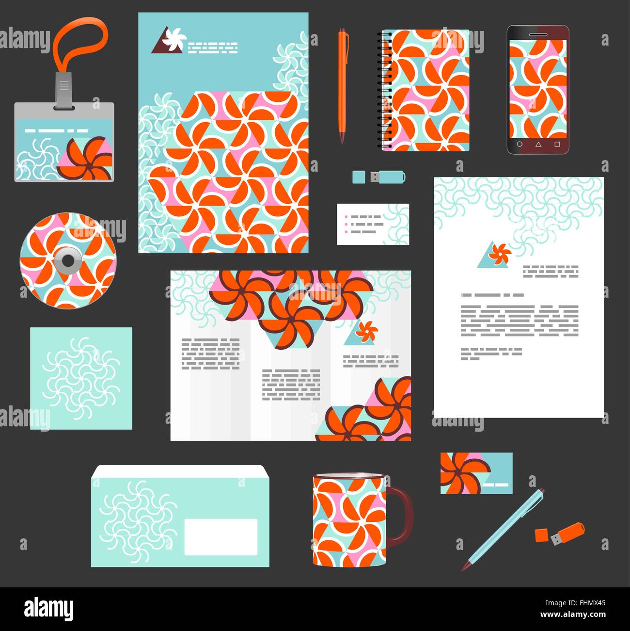 Corporate style business templates. Set of modern abstract graphic ...