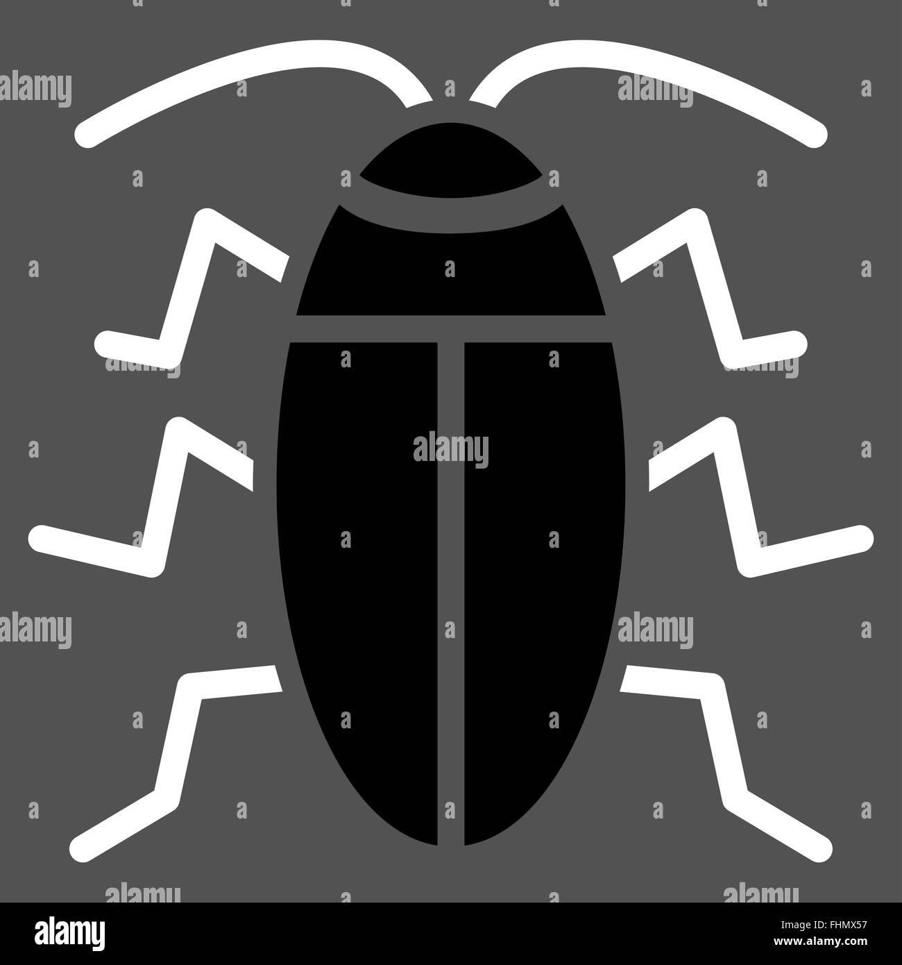 Cockroach Flat Icon Stock Photo - Alamy