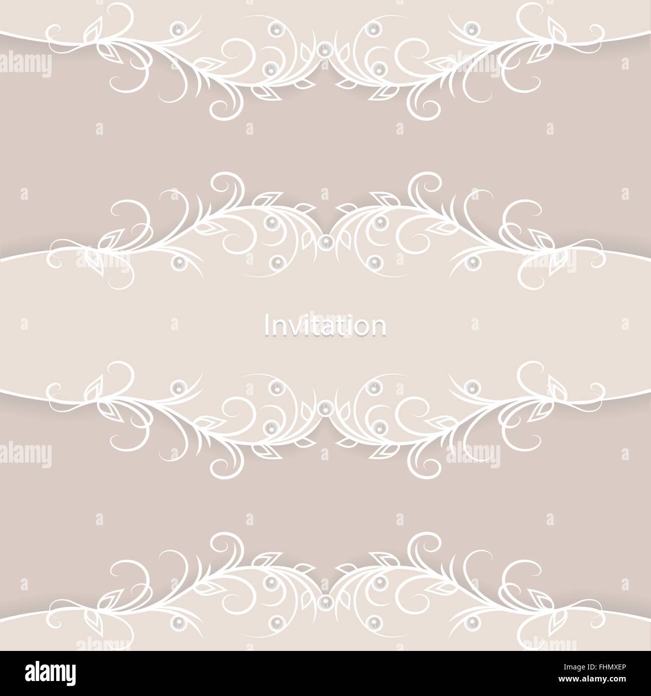 Vintage invitation card on brown background Stock Vector Image & Art ...