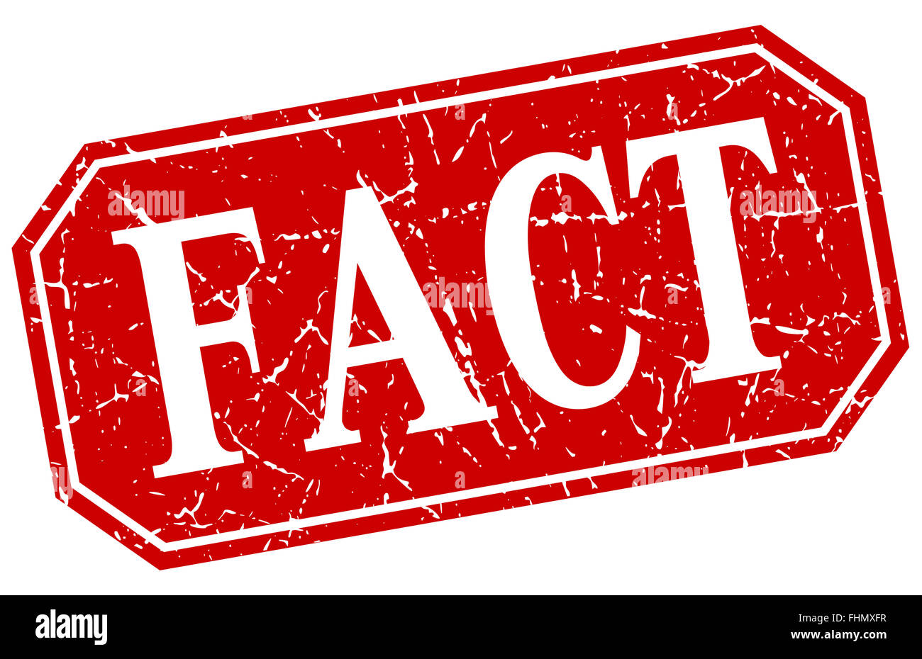 fact red square vintage grunge isolated sign Stock Photo - Alamy