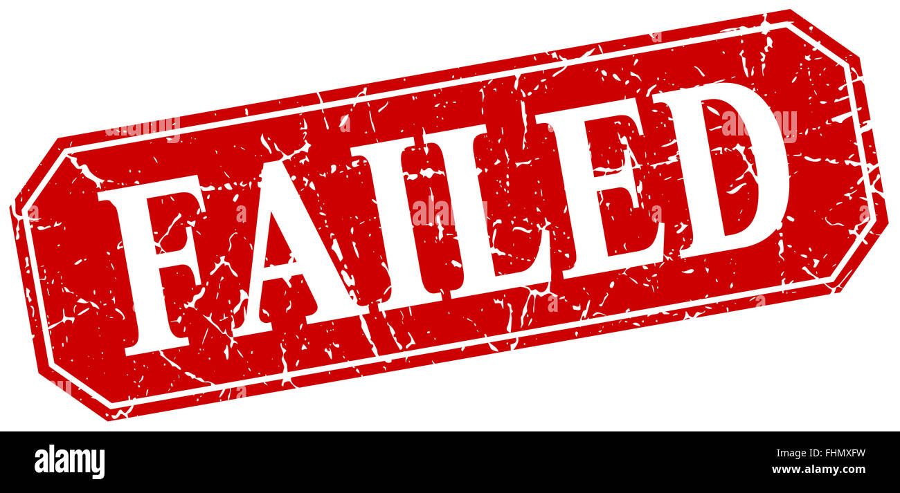 failed red square vintage grunge isolated sign Stock Photo - Alamy