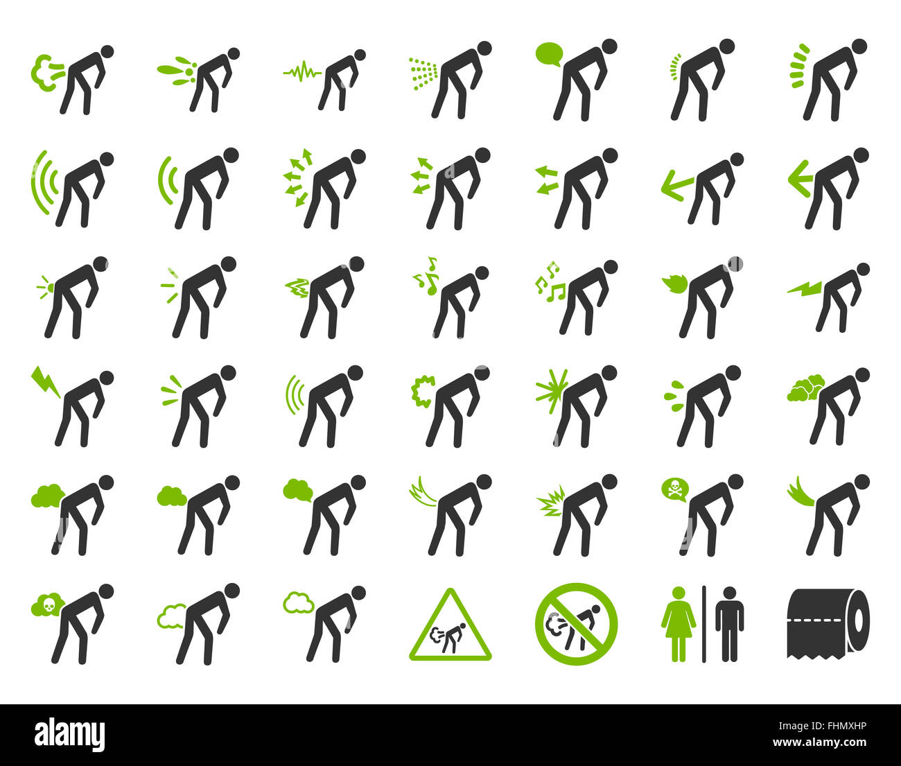 Stink Men Icon Collection Stock Photo - Alamy