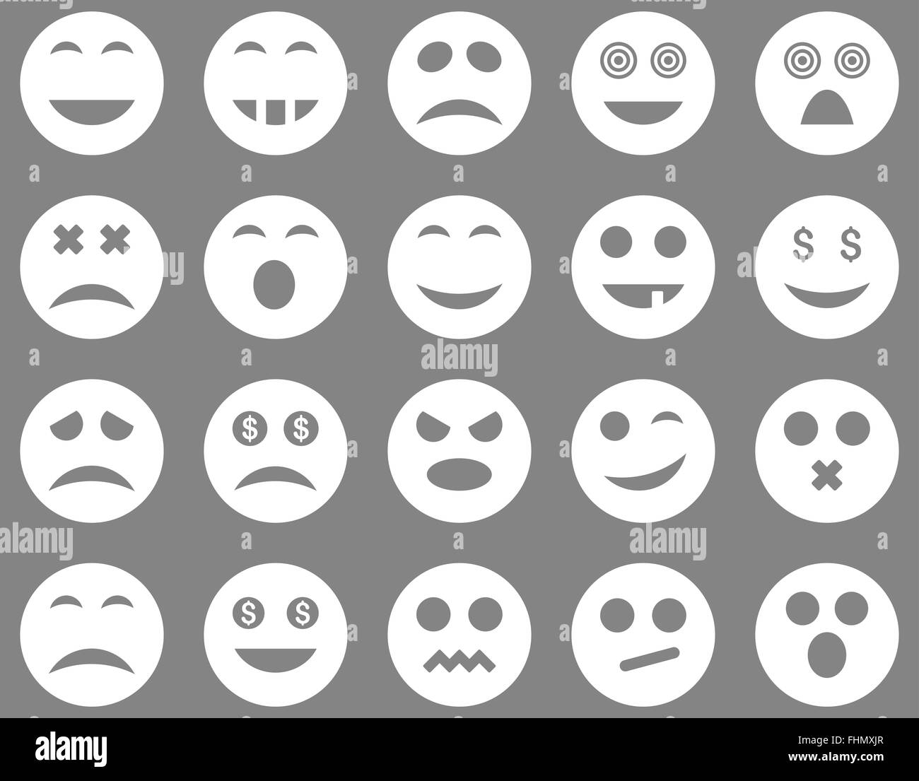 Smile and emotion icons Stock Photo - Alamy