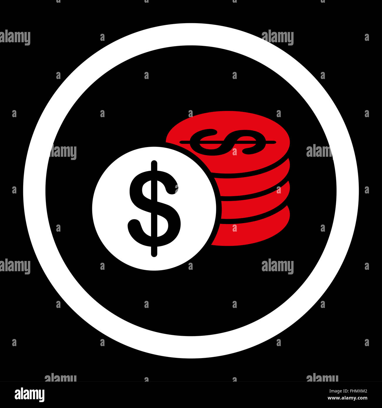 Dollar Coins icon Stock Photo - Alamy